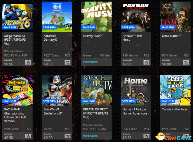 别人家PSN：北美PSN限时秒杀 1美元买经典老游戏_3DM单机